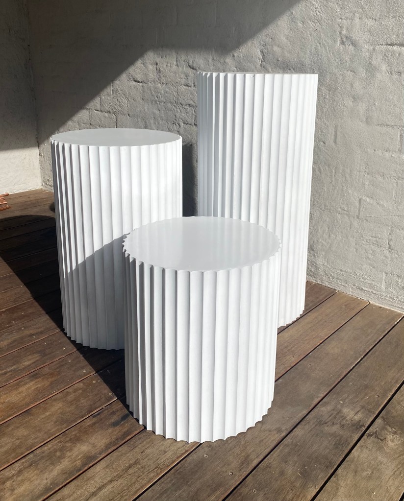 Fluted Plinths - Your Event Tribe