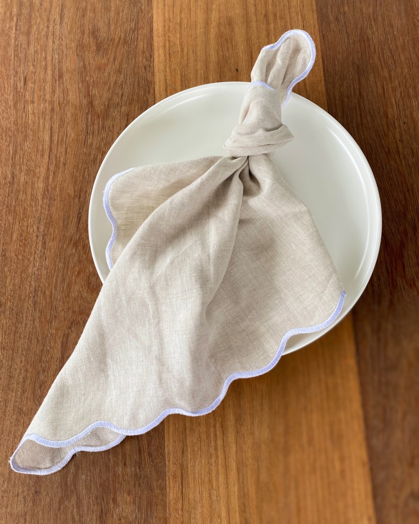 Scallop Hem Napkin Natural - Your Event Tribe